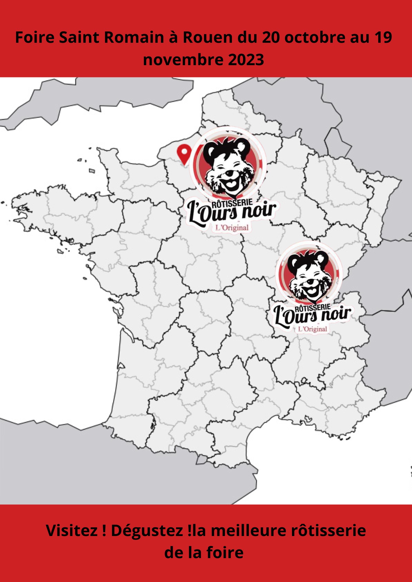 Dégustez ! La Rôtisserie de l’ours noir à la foire Saint Romain de Rouen du 20 octobre au 19 ...